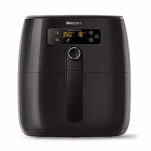 Philips Kitchen Appliances Premium Digital Airfryer with Fat Removal Technology + Recipe Cookbook, 3 qt, Black, HD9741/99, X-Large