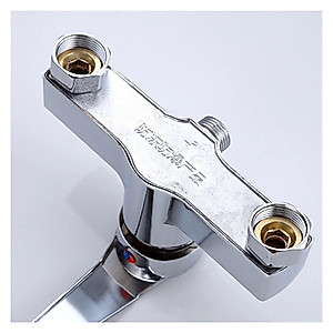 1 pc Bathtub Hot and Cold Mixing Water Faucet Sink Spray Double Shower Head Deck Mounted Basin Mixer Taps Home Improvement