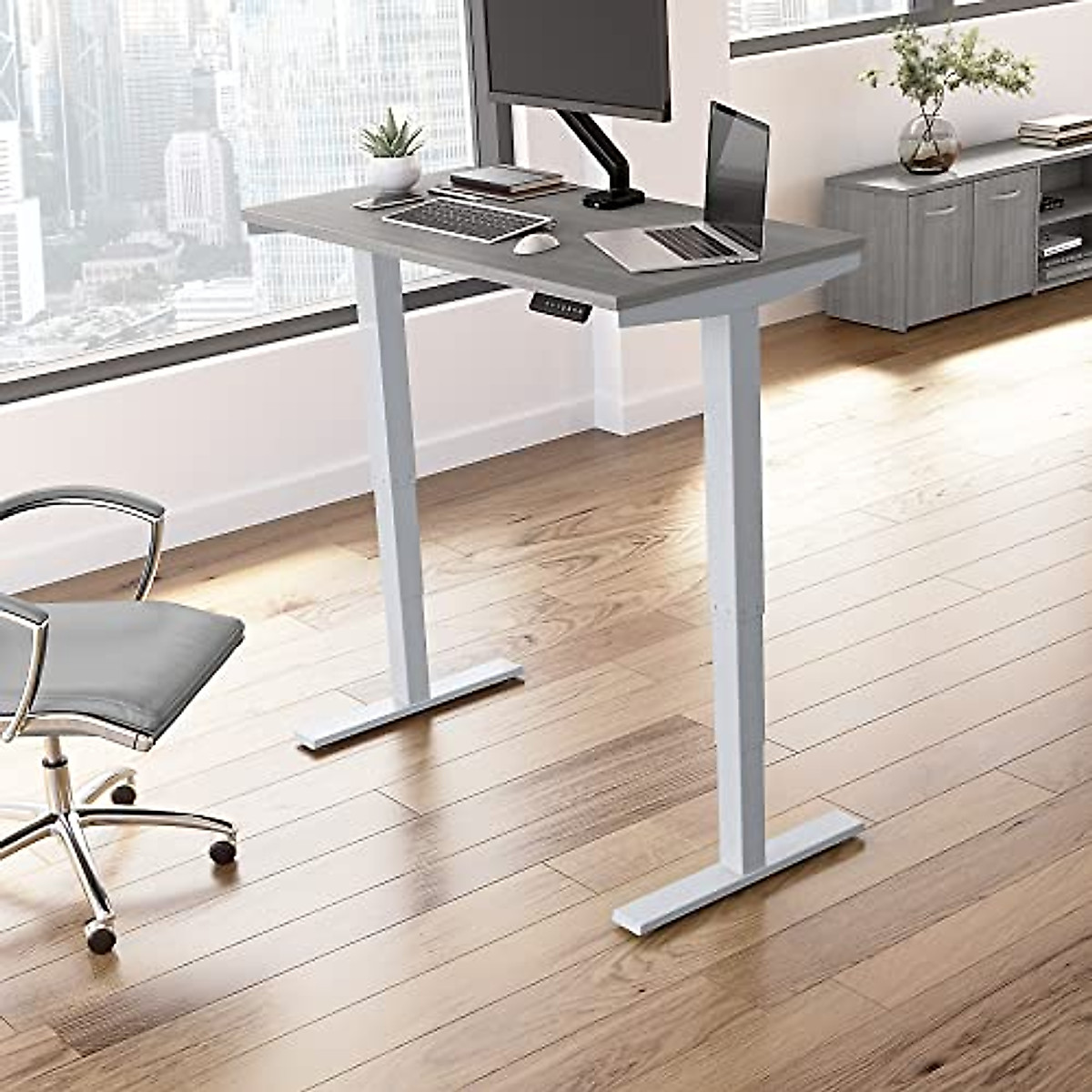 Bush Business Furniture Move 40 Series Height Adjustable Desk, 48W x 24D, Platinum Gray