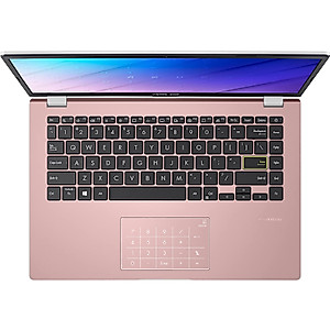 ASUS 2022 14" HD Laptop, Intel Celeron N4020 Processor, 4GB RAM, 64GB eMMC Flash Memory, Intel HD Graphics 500, HD Webcam, Stereo Speakers, Rose Gold, Windows 11S, 32GB USB Card