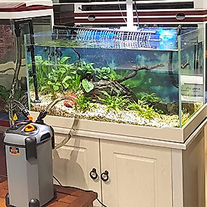 SEAJOEWE Aquarium Canister Filter with 3 Media Trays Spray Bar External Canister Filter for Fish Tank, 650F - 171GPH