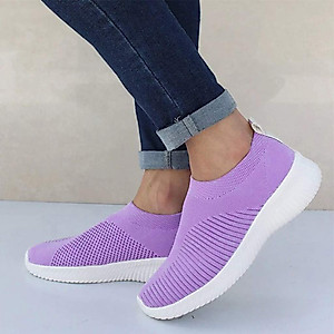 JWSVBF Women Shoes High Top Casual Ankle Wrap Comfy Platforms, Sneakers for Men Lightweight Non-Slip Breathable, Orthopedic Sandals Closed Toe Wedges, Summer Autumn Outdoor Sports Fashion Slip-Ons