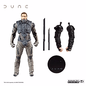 McFarlane Toys Dune Duncan Idaho 7-inch Action Figure with Build-A Glossu ‘Beast’ Rabban Figure Parts, Multicolor