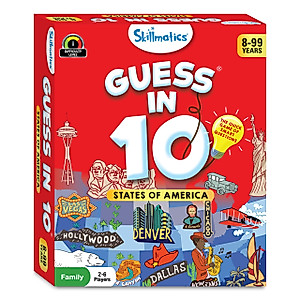 Skillmatics Card Game - Guess in 10 States of America, Educational Travel Toys for Boys, Girls, and Kids Who Love Board Games, Geography and History, Gifts for Ages 8, 9, 10 and Up
