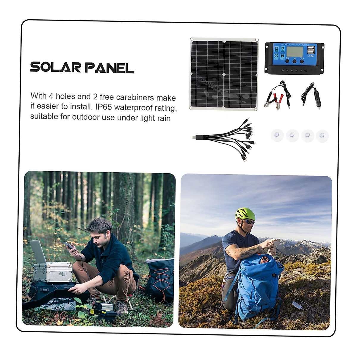 1 Set Solar Panel Controller Set Solar Panel with Controller Crystal Silicon Solar Cell Panel car Chargers Battery for car crystalline Solar Panel Mono Solar Panel Solar Charger v5