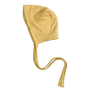 Copper Pearl Baby Bonnets: Ultra-Soft, Comfy to Wear, Tie-On Infant Sun Hat for Protection Against UV Rays, Trendy Coordinating Designs Swaddles, 0-3 Months - Marigold