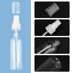 YEUIKERR 36 Pack Plastic Small Spray Bottles 4 oz/120 ml, Fine Mist Clear Empty Plastic Small Travel Spray Bottle, with 10 Funnels and 10 Labels