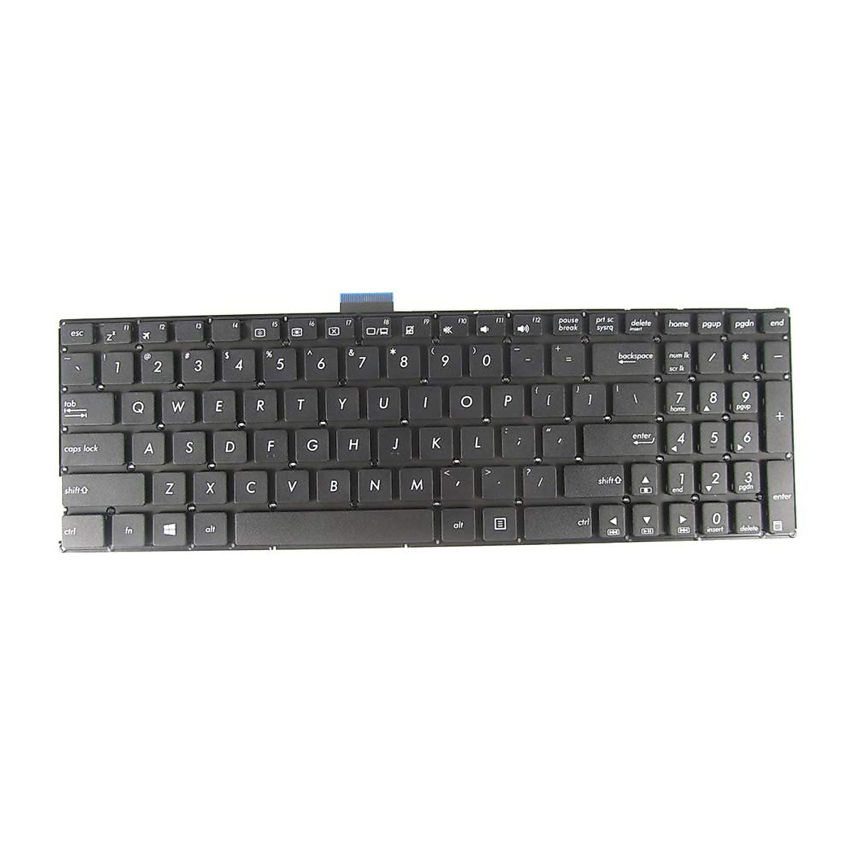 Abakoo New Keyboard Compatible with ASUS X555 X555L X555LB X555LF X555LI X555LJ X555U X555UA X555UB Black US