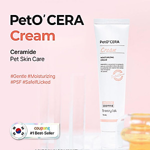Breezytail PetO'Cera Expert Derma Care - Cream for Dogs | Ceramide Infused Skin Treatment | Moisturizes & Heals Rash, Hop Spots, Cracked Paws, Dry Irritated Skin | Hypoallergenic Daily Lotion 1.70o