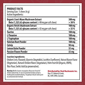 Real Mushrooms Immune Pet Chews (60ct) & Relax Pet Chews (60ct) - Bundle for Immunity, Relaxation & Longevity - Reishi, Lion’s Mane, Ashwagandha, Astragalus & More - Vegan, Non-GMO, Gluten-Free