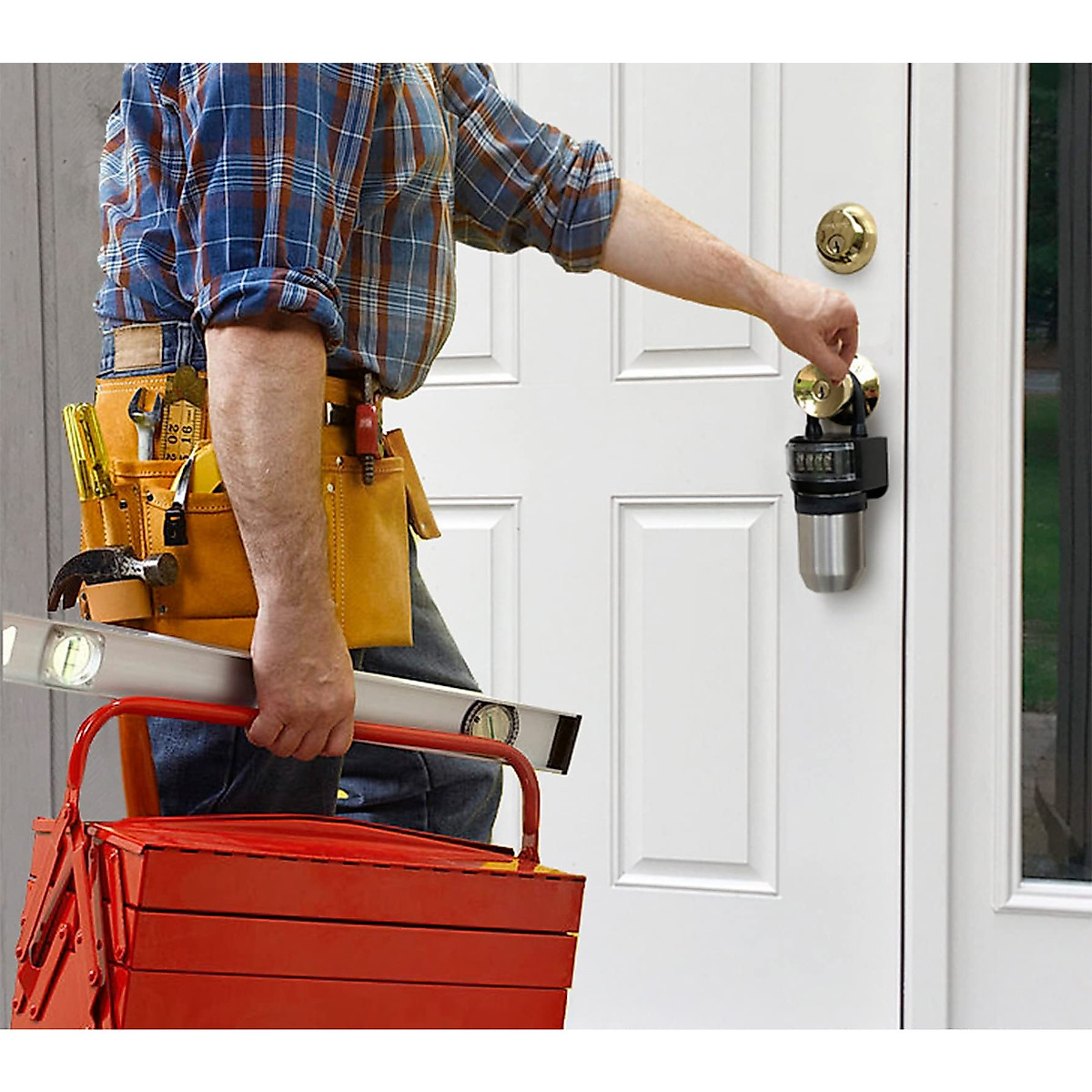 WordLock Key lock box – large capacity Secure Realtor Storage Lockbox with 4 Letter Word combination - Indoor / Outdoor Use for surfers, beach and sports