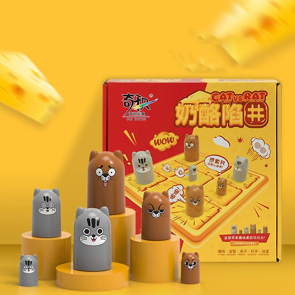 Totority Toe Game Toy, Kids Stacking Cup -Toe Board Game Fun Puzzle Game Toy for Party Desktop Checkers Stacking Puzzle Board Game