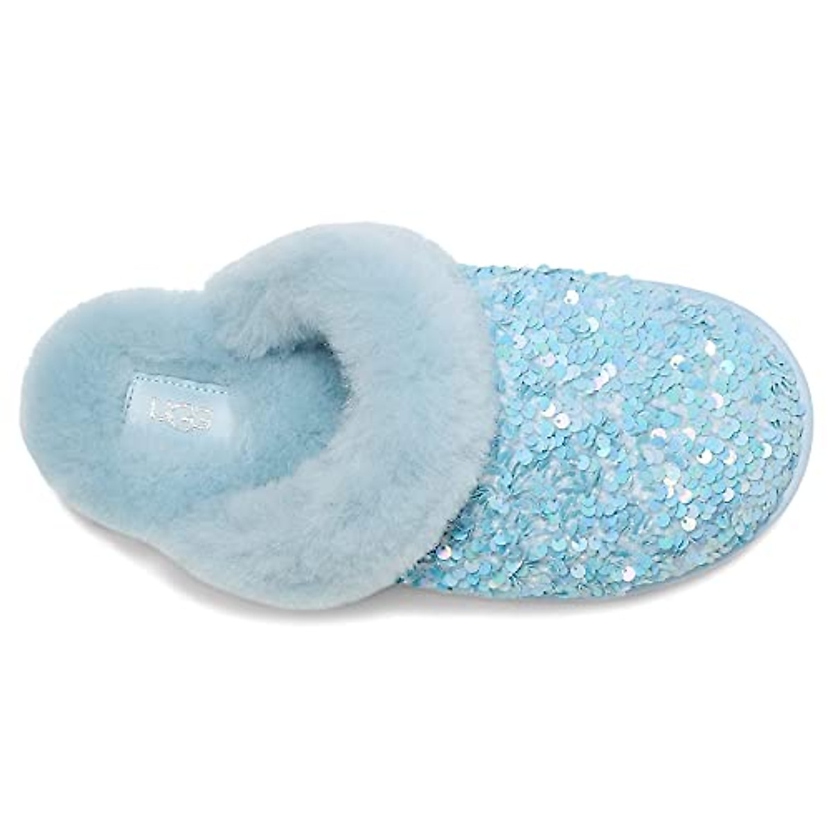 UGG Women's Scuffette II Chunky Sequin Slipper, SEA Breeze, 6