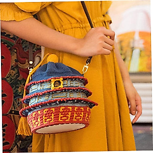 Cabilock 20 pcs Woven bag base knitting kit DIY kits wooden purse crochet basket bottom Unfinished Wooden Round Weaving Knitting Base Wood Base For Wood Bag Base Bag Bottom Crochet Supply