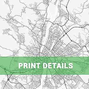 Dear Mapper Budapest Hungary View Abstract Road Modern Map Art Minimalist Painting Black and White Canvas Line Art Print Poster Art Print Poster Home Decor (Set of 3 Unframed) (16x24inch)