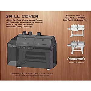 CLOAKMAN Grill Cover fits Char-Griller 5050/5650 Duo/Double Play 8080