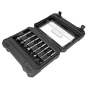 WEN FB3508 8-Piece Forstner Bit Set with Carrying Case