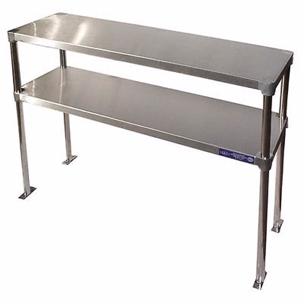 Stainless Steel Adjustable Double Over Shelf 14" x 48" NSF ADBS14X48