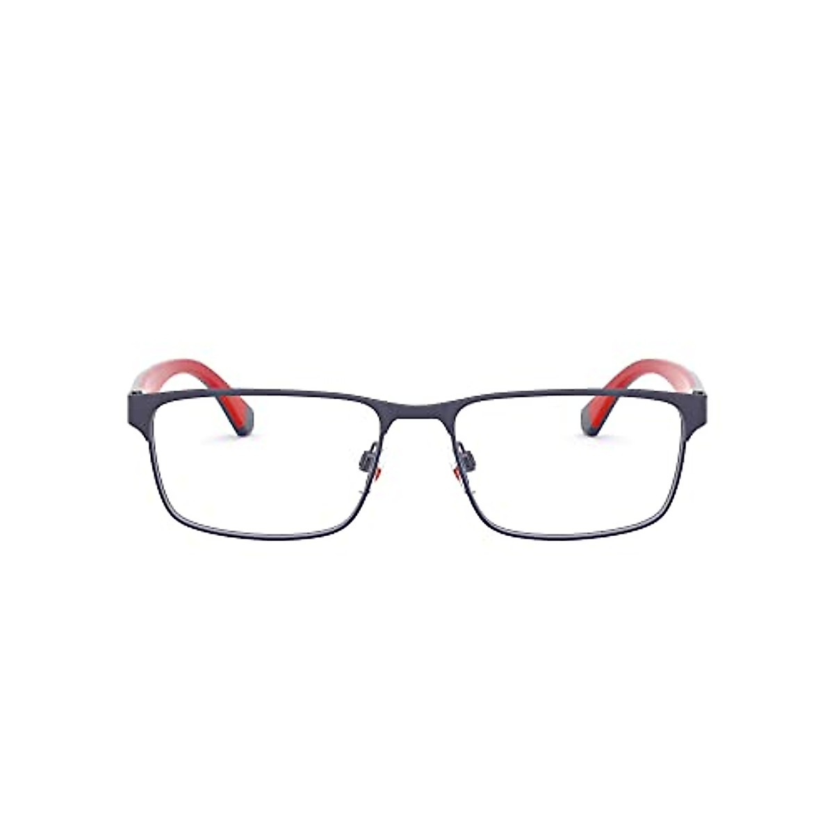 Emporio Armani Men's EA1105 Rectangular Sunglasses, Matte Blue/Demo Lens, 56 mm