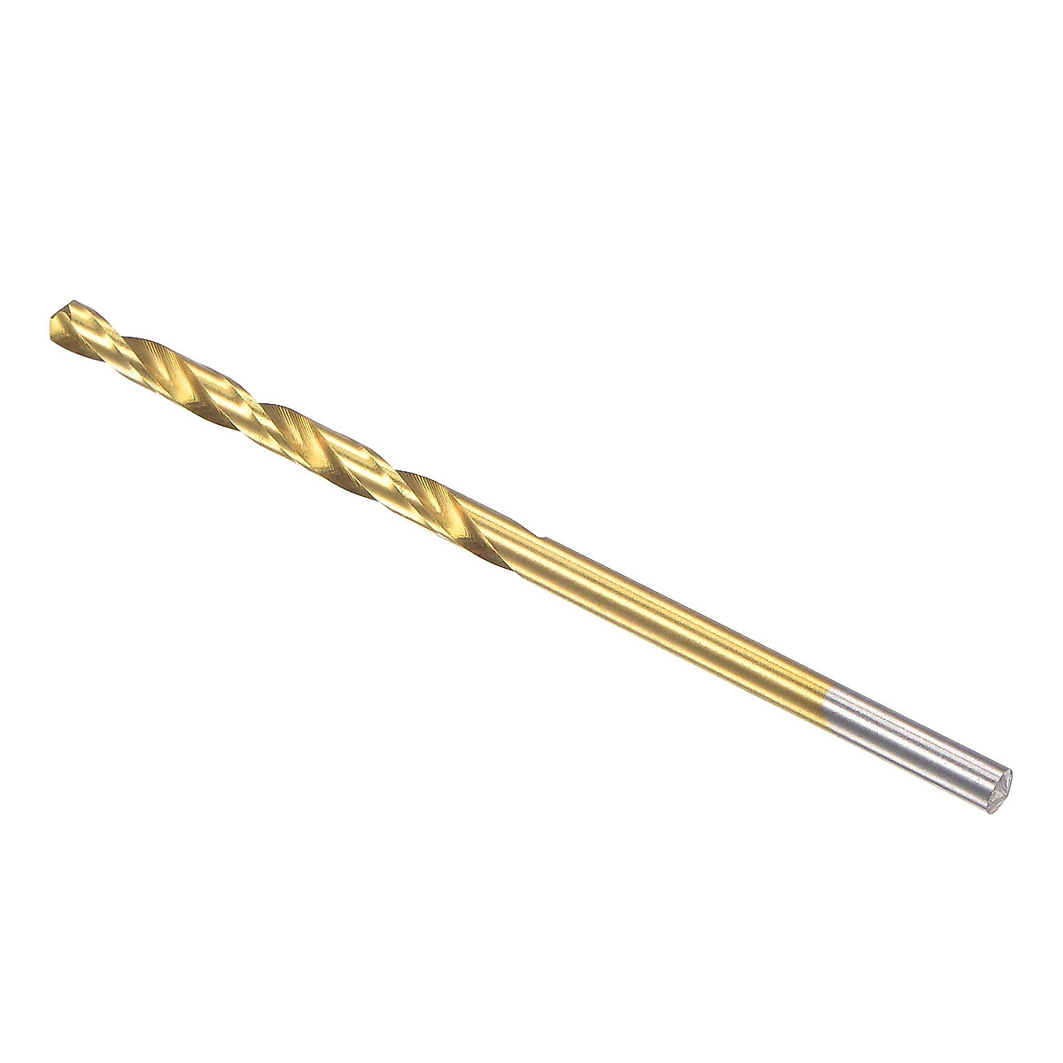 uxcell High Speed Steel Straight Shank Twist Drill Bit Fully Ground Titanium Coated 2.5mm Drill Diameter 57mm Total Length 25mm Drill Bit Length 6 Pcs