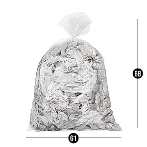 AmazonCommercial 95 Gallon Trash Bags 2.0 MIL Clear Commercial Garbage Bags - 61 x 68 Inches, 25-Pack
