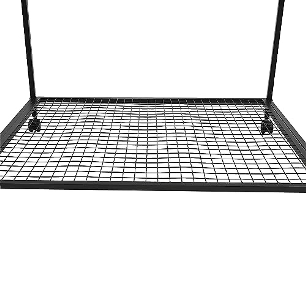 KarweuSu 3-Tier Shelf Food Preparation BBQ, Outdoor Cook Adjustable Station Table with Wheels, Heightened Bottom Grill Serving Cart Movable Trolley Storage (with Handle)