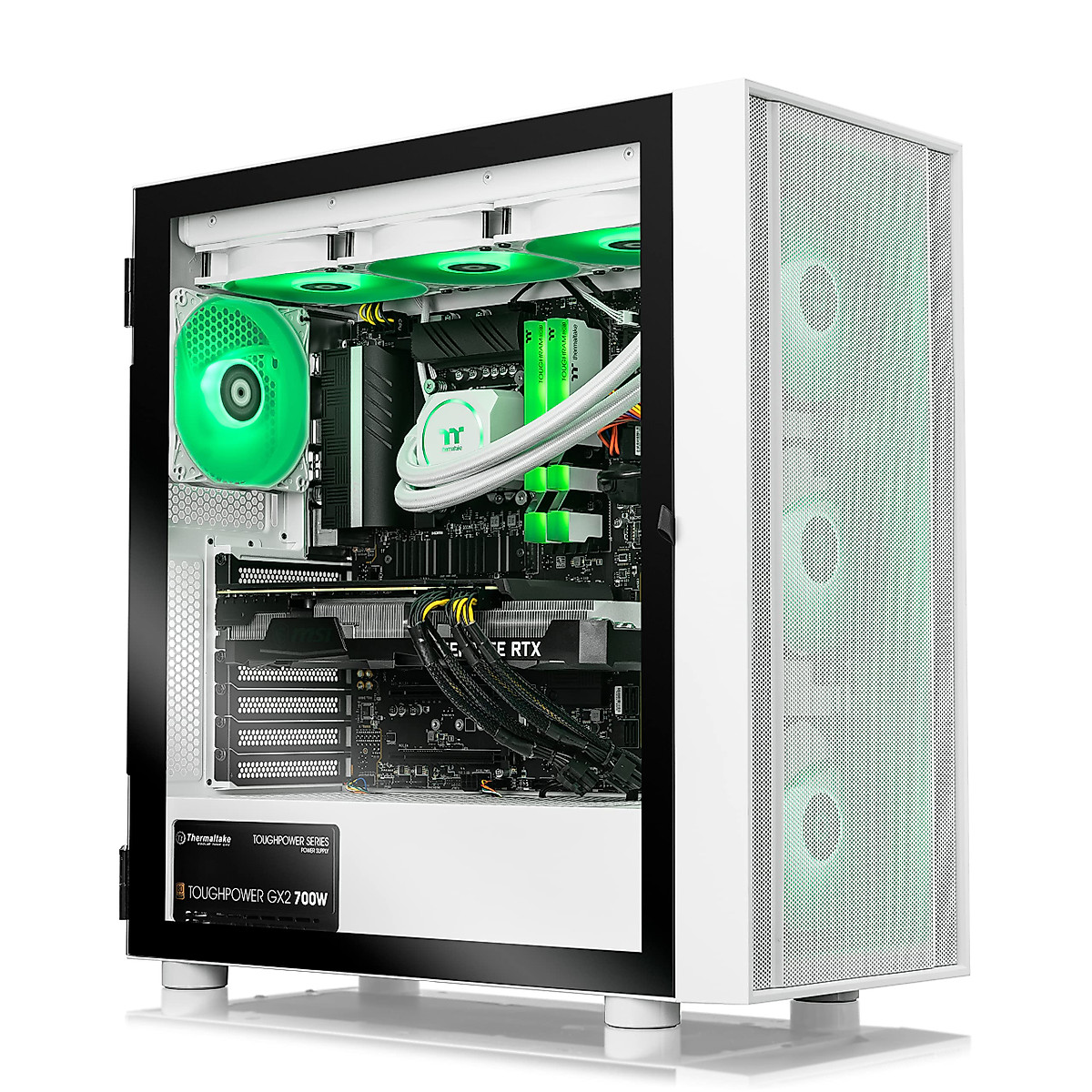 Thermaltake Aero i370 R4 AIO Liquid Cooled Gaming Desktop (Intel® Core™ i7-12700KF, ToughRam RGB DDR4 3600Mhz 16GB, NVIDIA® GeForce RTX™ 3070, 1TB NVMe M.2, Win10 Home) H5AR-Z690-370-LCS