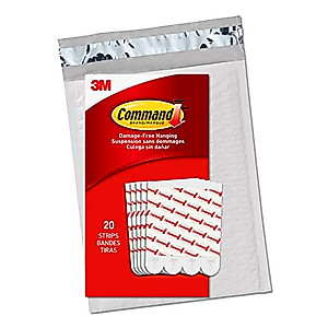 Command Clear Variety Kit, Hooks and Strips to Hang Up to 19 Items, Organize Damage-Free & Large Refill Replacement Strips for Indoor Hooks, White, 20-Strips - Easy to Open Packaging