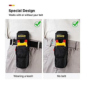 KingSung Clamp Meter Holster for Fluke 323/324/325/376FC/362/302 and More Electrical Test Meters, with Pocket Sturdy Fabric Case, Convenient Unisex Universal Belt Loop,Universal Pouch