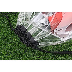 HAOGUAGUA 2 Pieces Clear Drawstring Bags, Waterproof Small Clear Bag for Stadium Colleges Sport Event Work Concert Security Approved