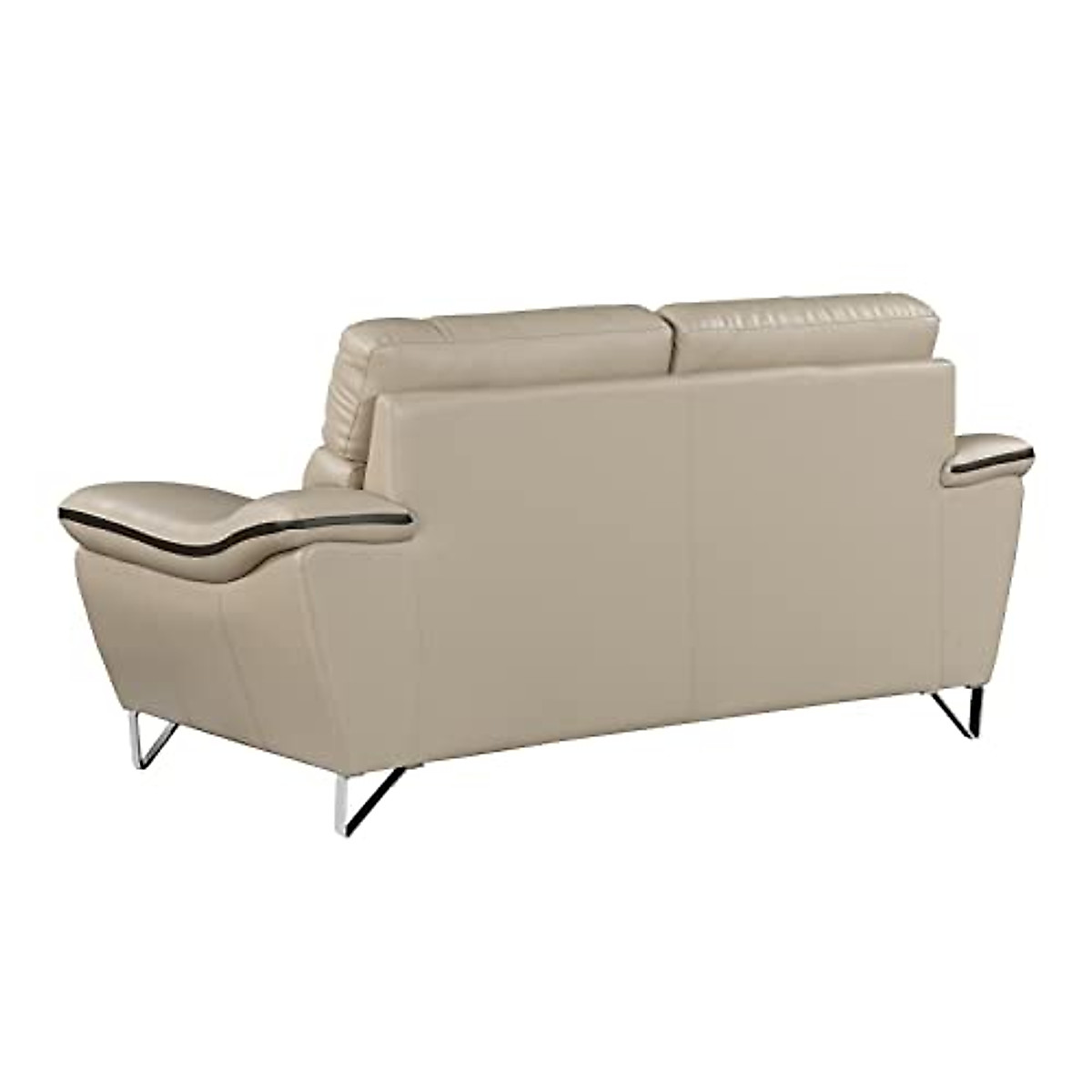 Blackjack Furniture Bailey Leather Match Upholstered Living Room Loveseat, Beige