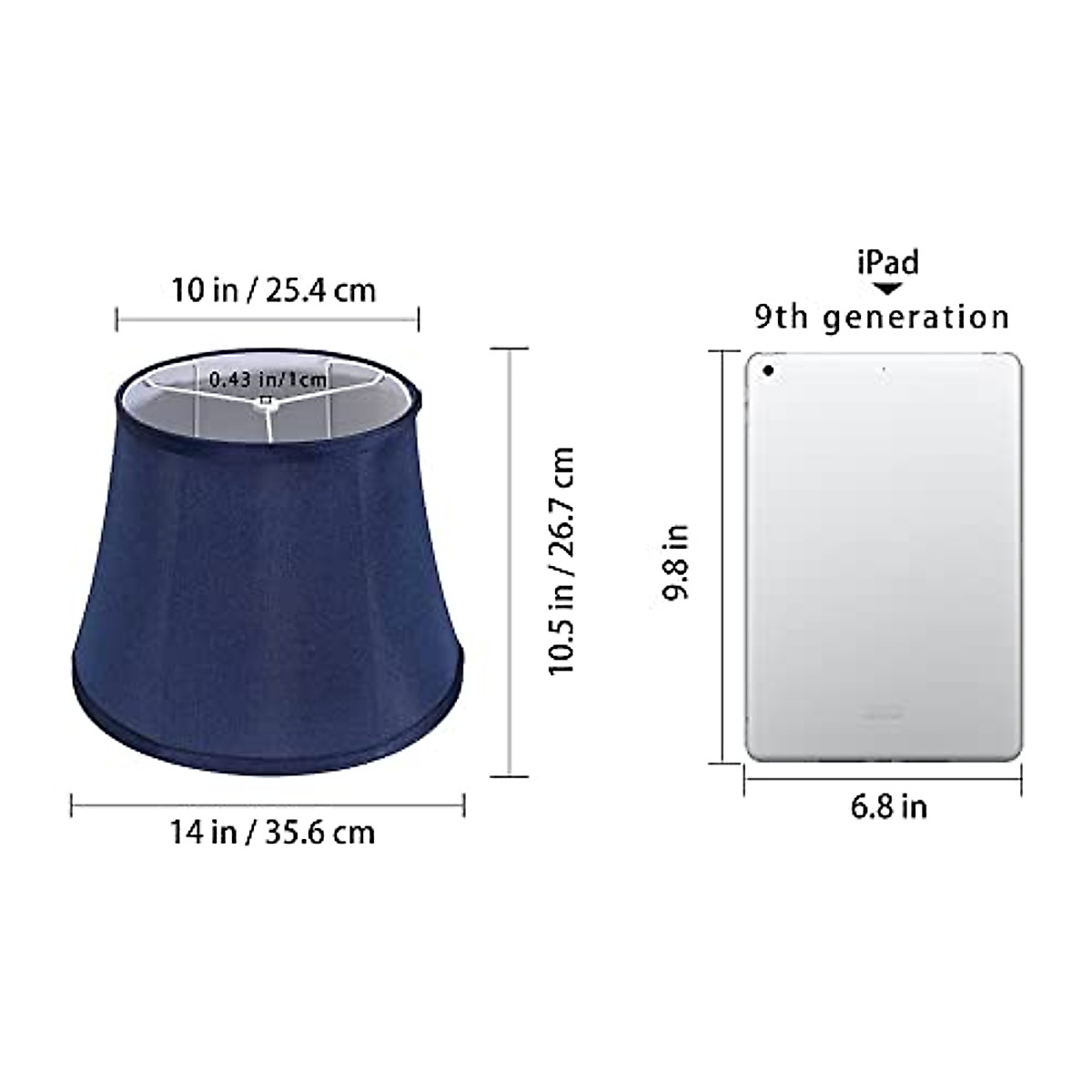 Lamp Shades Set of 2, Double Royal Style Foldable Medium, ALUCSET Fabric Lamp Shades for Table Lamps Lamp Shades for Floor Lamps, Spider, 2 Packs