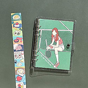 Monolike A5 FALL IN NEWTRO Diary Set, Tennis - Academic Planner Weekly & Monthly Planner with PVC Cover, Zipper bag, Sticker