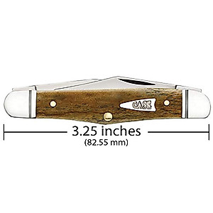 CASE XX WR Pocket Knife Smooth Antique Bone Half Whittler Item #58189 - (6208 SS) - Length Closed: 3 1/4 Inches