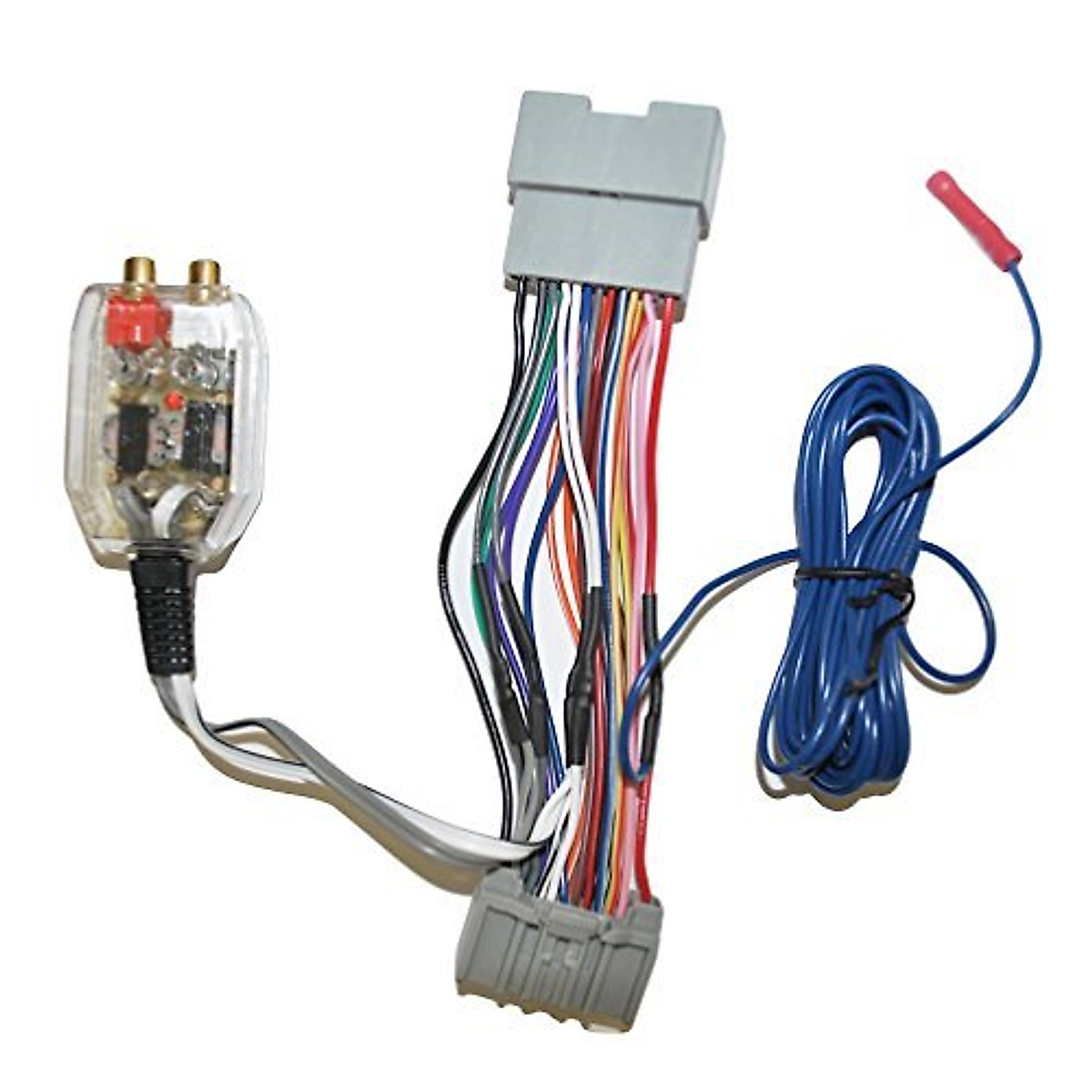 Factory Radio Add A Amp Amplifier Sub Interface Wire Harness Inline Converter Compatible with Chrysler Dodge Jeep - Select Models