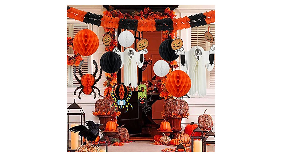 Spooky Halloween Party Decorations Set - 12pcs for Festive Atmosphere