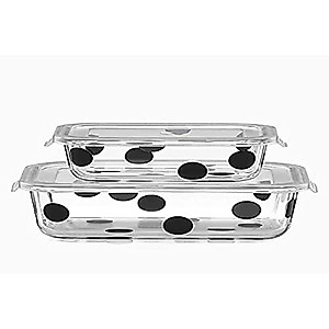 Kate Spade Deco Dot 2Pc Rectangular Food Storage Set