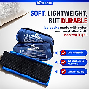 Ice Pack (3-Piece Set) – Reusable Hot and Cold Therapy Gel Wrap Support Injury Recovery, Alleviate Joint and Muscle Pain – Rotator Cuff, Knees, Back & More (3 Piece Set - Classic)