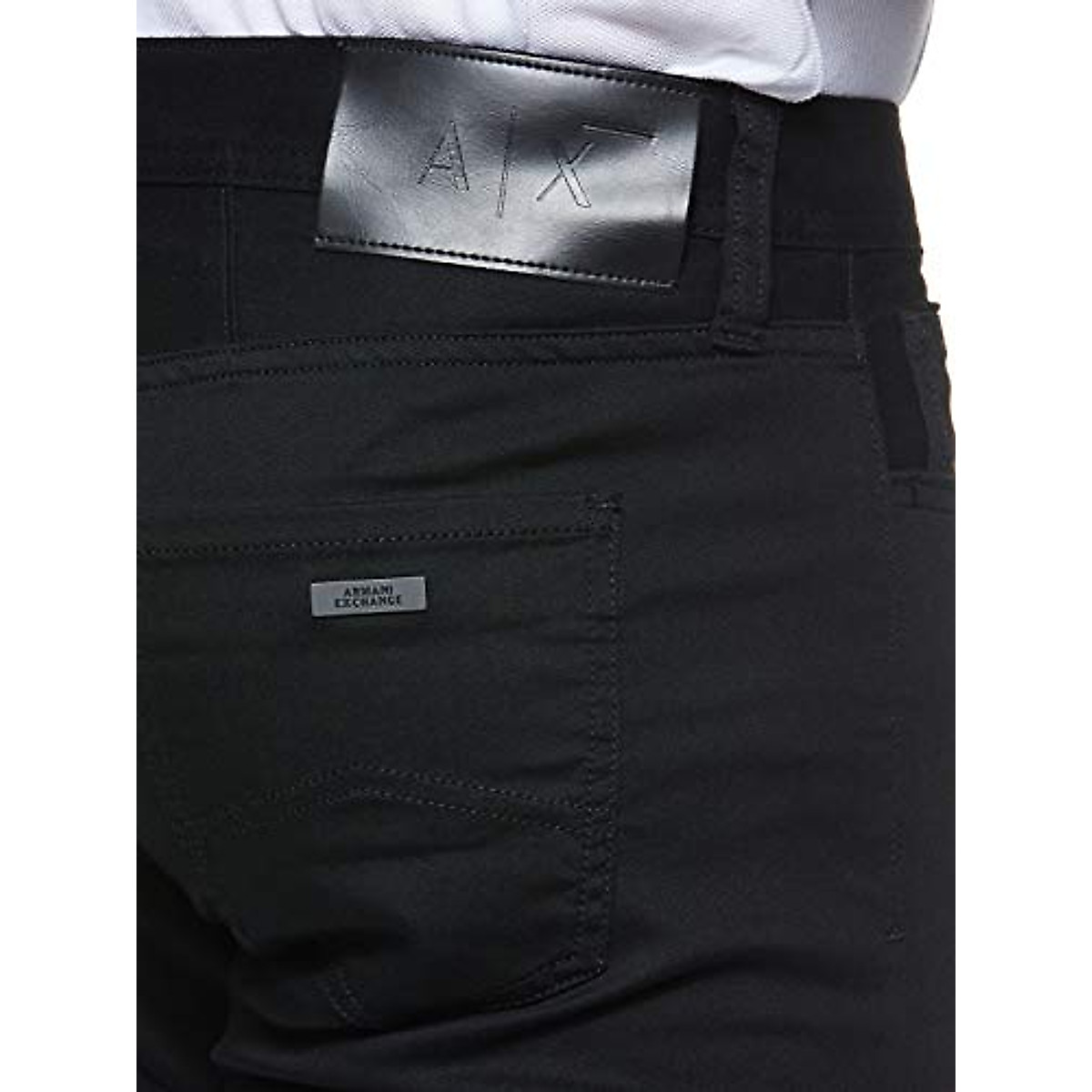 A|X ARMANI EXCHANGE Men's Straight Fit Denim Jeans, Black, 30