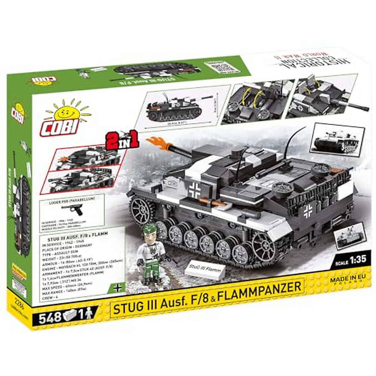 COBI Historical Collection WWII STUG III Ausf. F/8 & Flammpanzer (2-in-1)