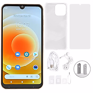 Zunate I13 Pro Max Unlocked Smartphone, 6.1in IPS Ultra HD 4G Mobile Phone with 4GB 128GB, 4000mAh, 8MP 16MP, Face Recognition, GPS, Senior Phone for Android 11(Blue)