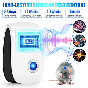 10Pack Upgraded Ultrasonic Pest Repeller Electronic Mouse Repellent Ultrasonic Plug in Rodent Repellent Indoor Sonic Electronic Plug in Pest Controlfor Insect,AntBugs,Mosquito,Rat,Spide,Cockroach