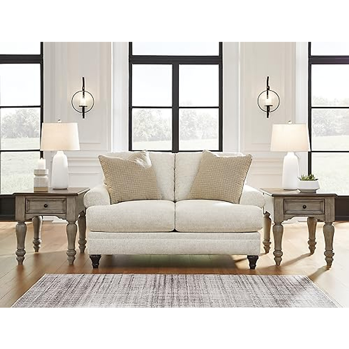 Signature Design by Ashley Valerani Classic Loveseat for Living Room, Beige