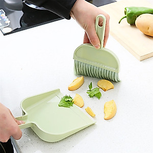 Ellylian Mini Broom Dustpan Set Cute Little Whisk Broom Hand Brush And Dust Pan, Small Cleaning Sweeper Broom For Desk Keyboard Car Camping Kids Cat Dog