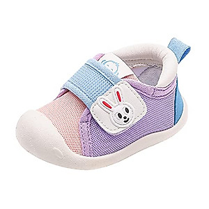 Lykmera Sports Walking Shoes for Baby Boy Girl Infant Non Slip First Walkers Running Shoes Kids Motion Sports Sneaker Shoes (Purple, 3.5-4Years)