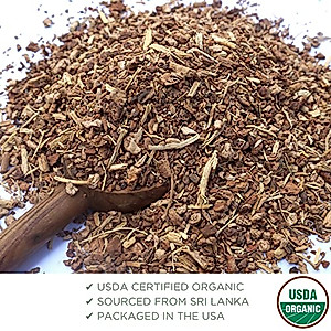 Organic Sarsaparilla Root 4 oz. (113g), USDA Certified Organic Indian Sarsaparilla Root Tea, Hemidesmus Indicus Sasparilla, Sarsparilla Root Organic, Zarzaparrilla, Cut & Sifted