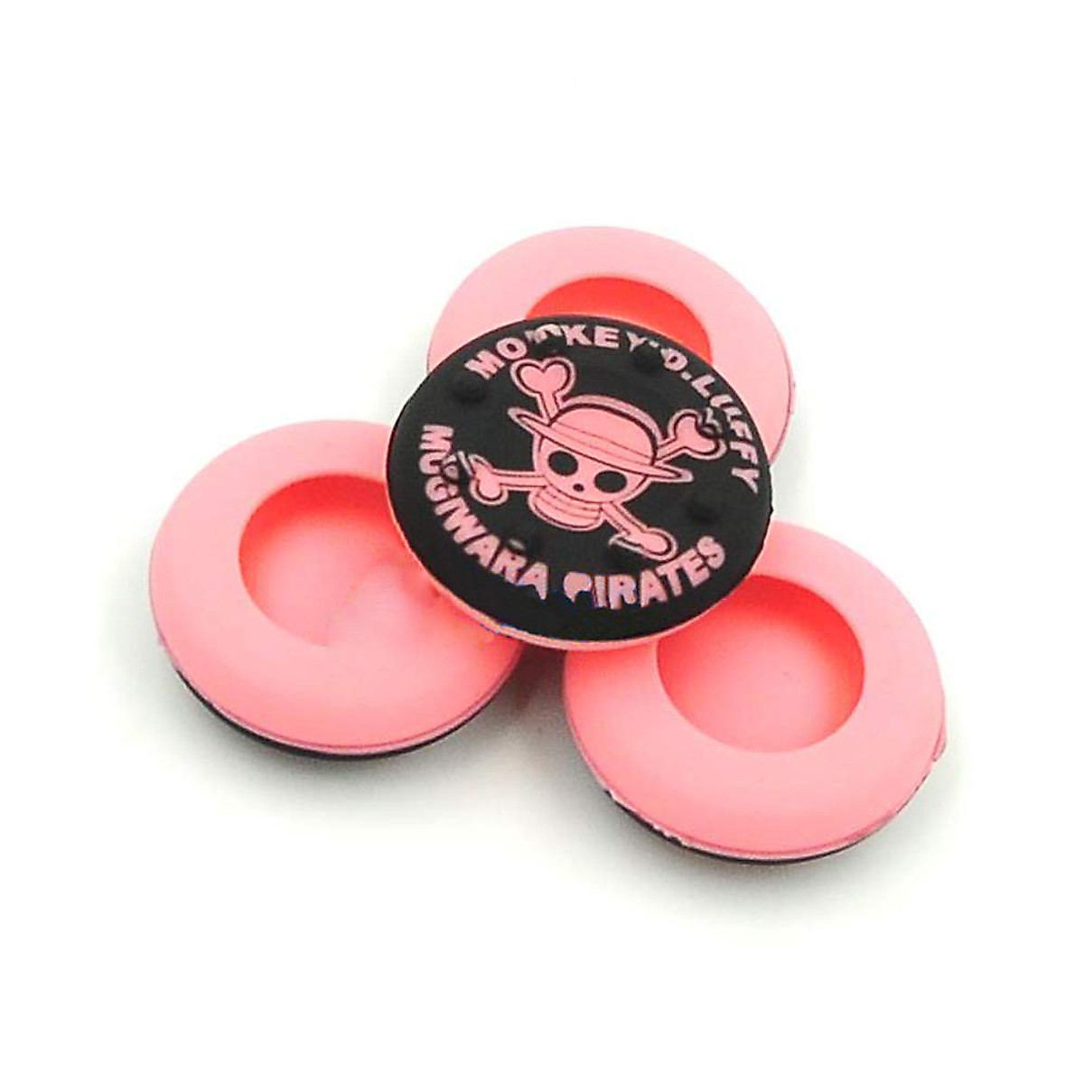 4 in 1 Analog Stick Joystick Rubber Silicone Cap Thumbstick Thumb Grip Cover Case Skin Joystick Grips for PS4 PS3 Xbox One Xbox 360 Controller (2# Pink)
