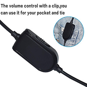 Koffmon A40 Inline Mute/Volume Control Audio Cable Cord Lead Compatible with Logitech G633 G933 and Astro A10 A40 A30 A50 Gaming Headsets (Black)