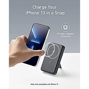 Anker 633 Magnetic Battery (MagGo), 10,000mAh Foldable Wireless Portable Charger, 20W USB-C Power Delivery for iPhone 14/14 Pro / 14 Pro Max, iPhone 13/12 Series. (Black)