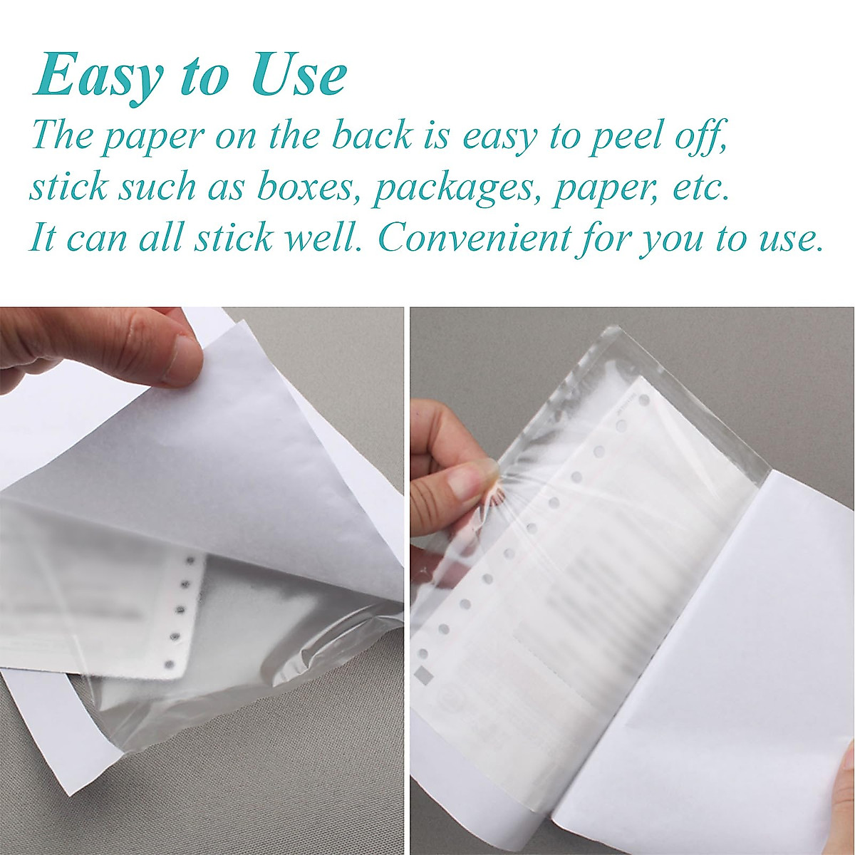 100 Pack 7.5" x 5.5" Clear Self-Adhesive Top Loading Packing List/Shipping Label Envelopes Pouches